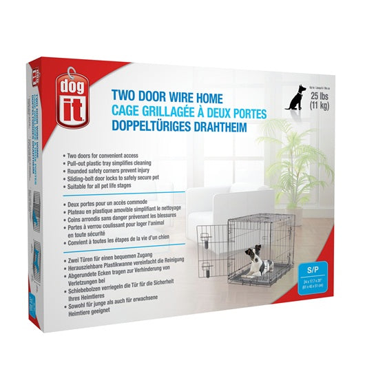 Dogit Two Door Wire Home Crates with divider - Small - 61x45x51cm – 88 ...
